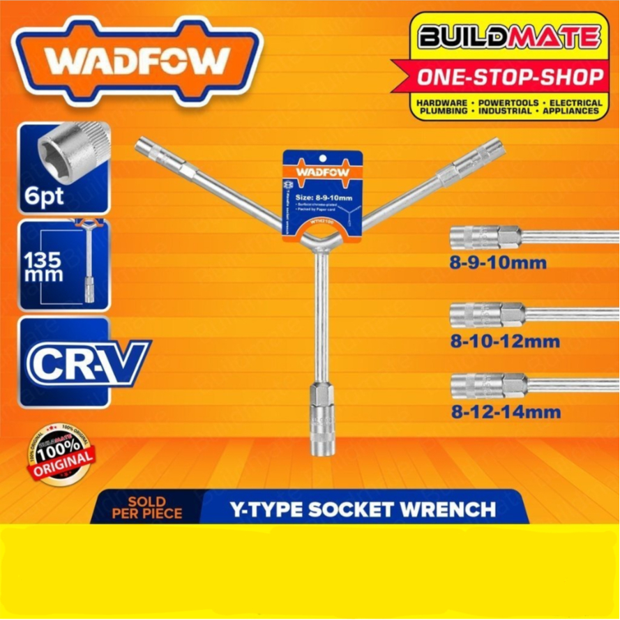 Buildmate x WADFOW Y-Type Socket Wrench Tool 8-9-10mm | 8-10-12mm | 10 ...