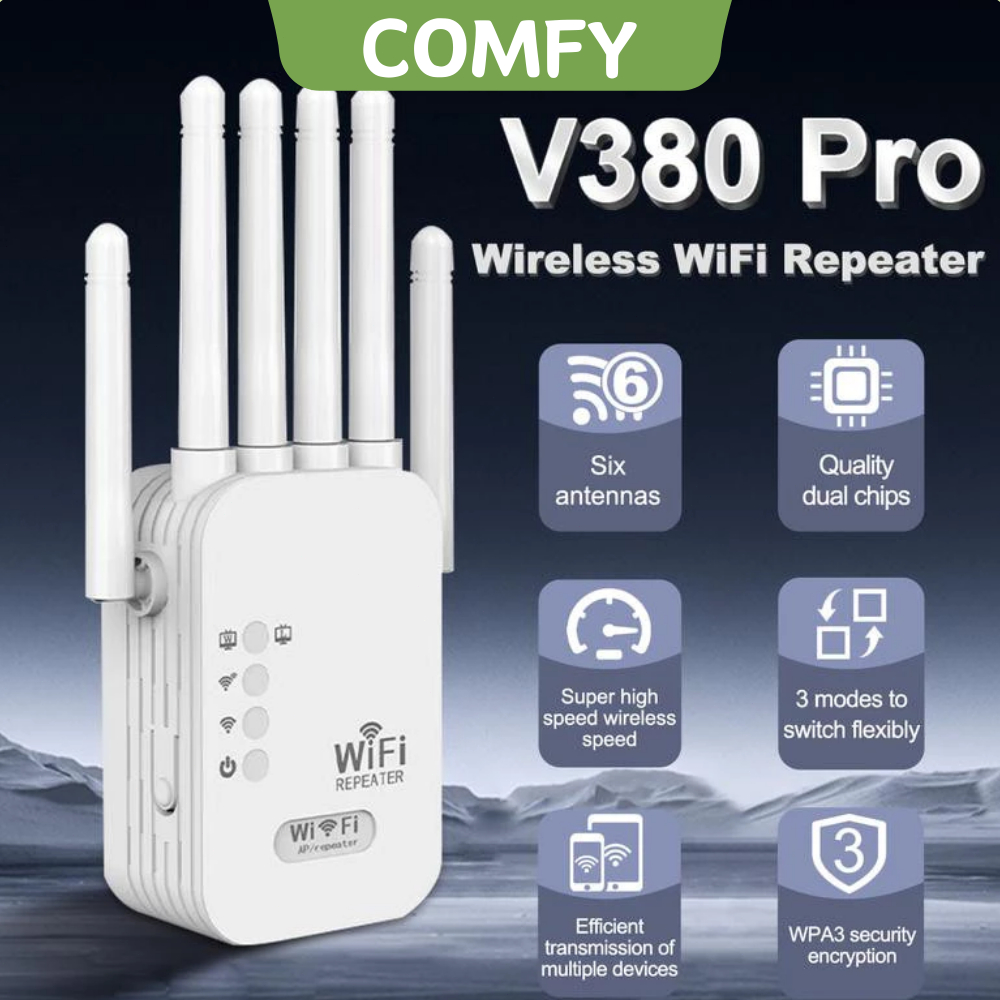 Wireless Router 6 Antenna Signal Enhancement WiFi Repeater Enhanced For ...