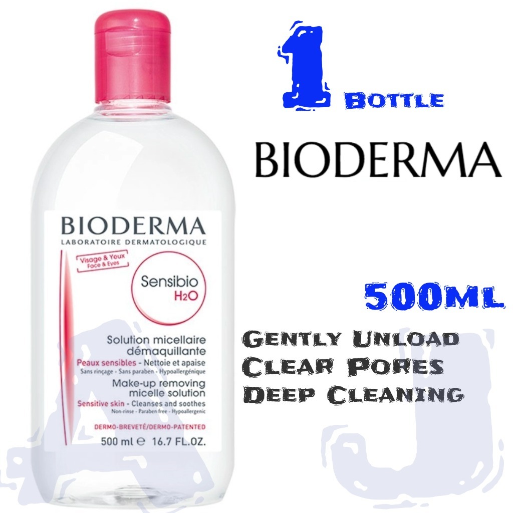 Bioderma Micellar Water 500ml Bioderma Sensibio H2O Make-Up Removing Solution Sensitive Skin ...