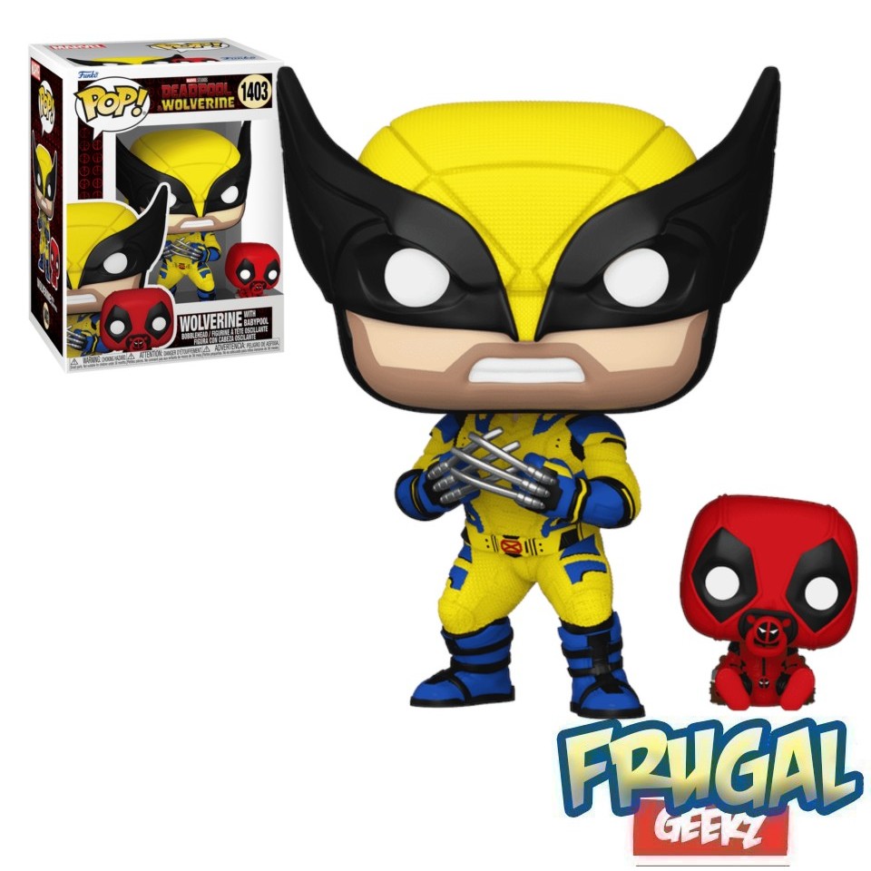 Funko Pop! Deadpool & Wolverine : Wolverine with Babypool Bobble Head ...