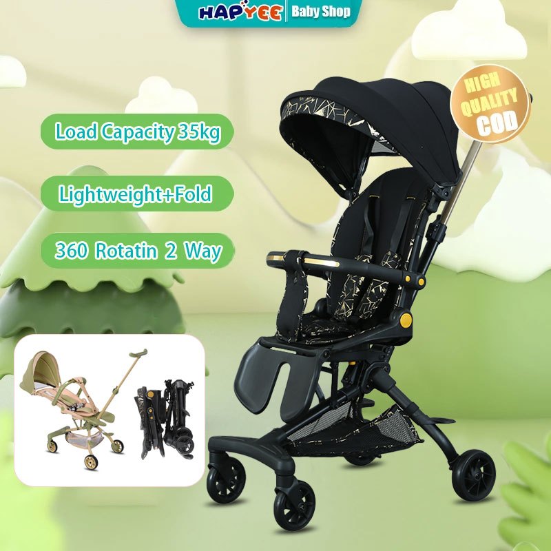 HAPYEE Foldable Stroller Reclinable Stroller For Baby 2 Way Lightweight ...
