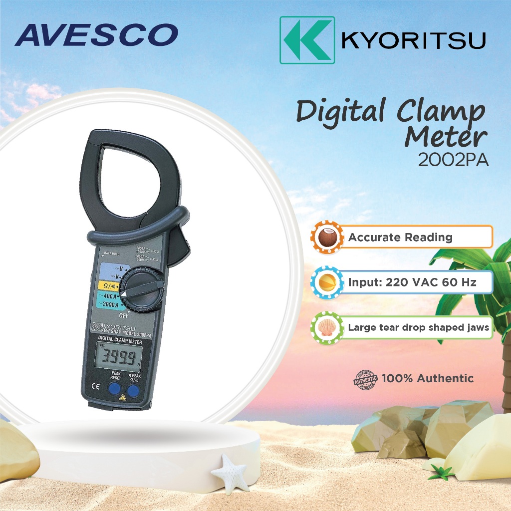 Kyoritsu 2000A AC Digital Clamp Meter | 2002PA | Peak hold function ...