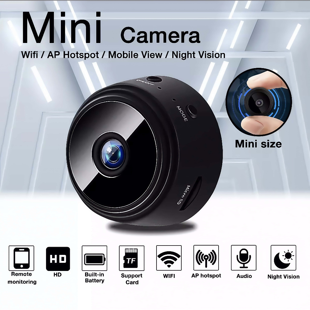 A9 Mini Hd Camera With Wireless Night Vision/Smart Monitor cctv Camera ...