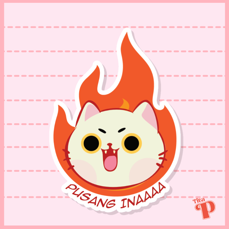 pusang ina! - witty waterproof sticker | Shopee Philippines