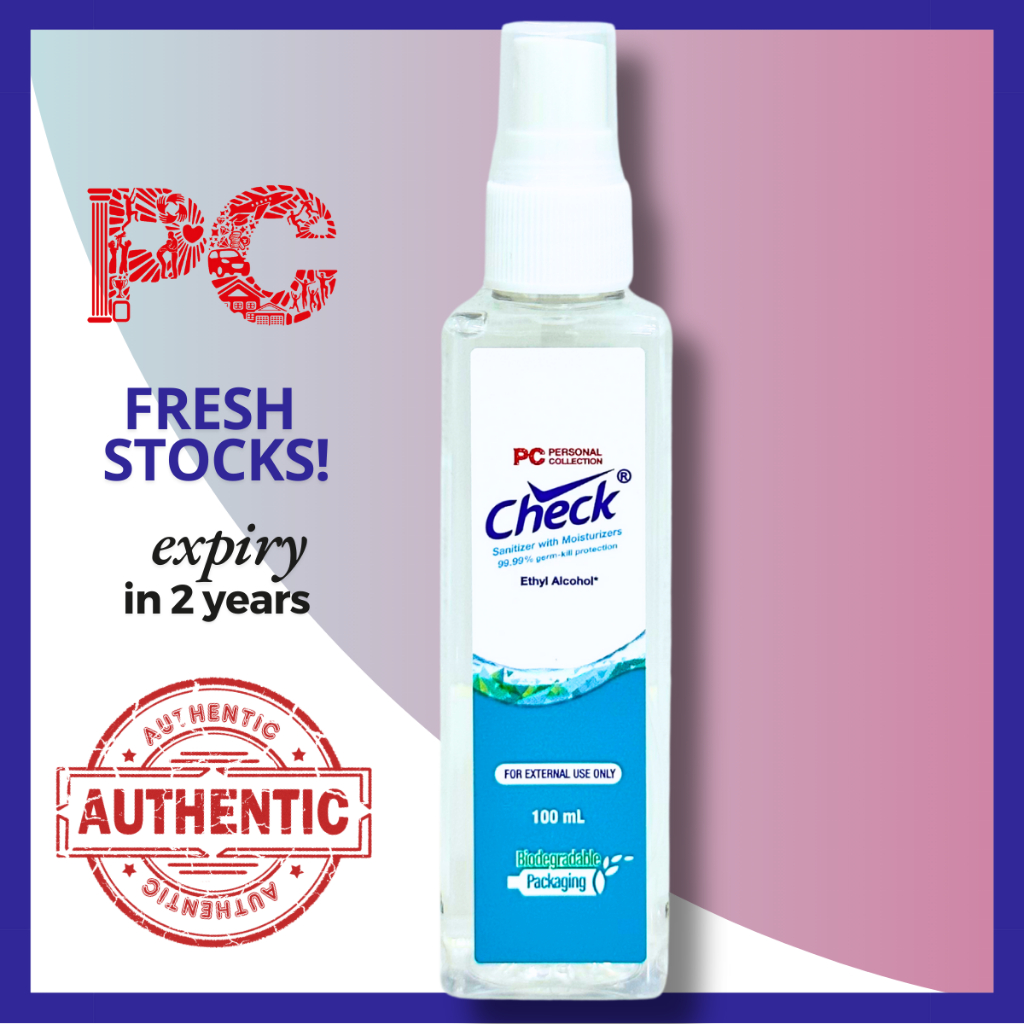 Check Instant Sanitizer With Moisturizers 65% Ethyl Alcohol 100ml by PC ...