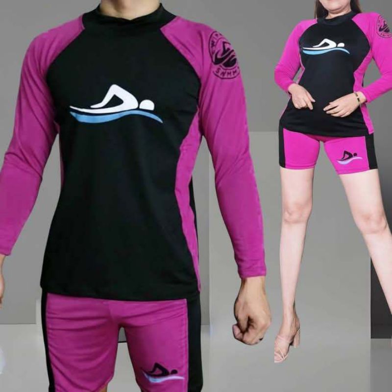 Rush guard Terno short Unisex/Couple pwede din free size expandable to ...