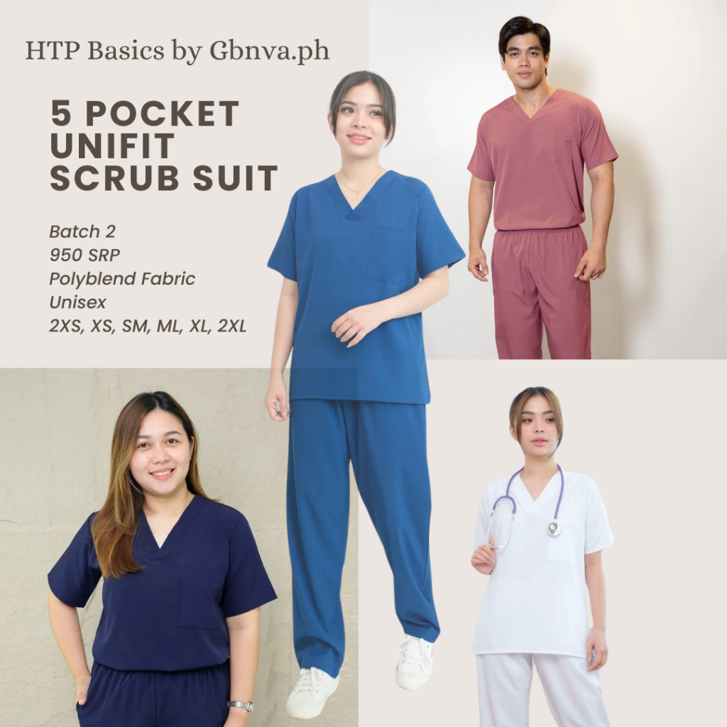 HTP BASICS 5 POCKET UNIFIT SCRUB SUIT - Batch 2 (UNISEX) | GBNVA.PH ...