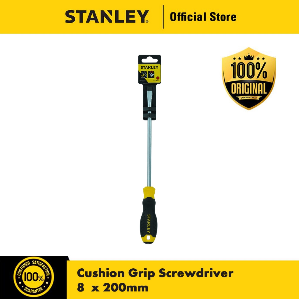 Stanley STMT60832-8 Flat Cushion Grip Screwdriver 8x200mm | Shopee ...