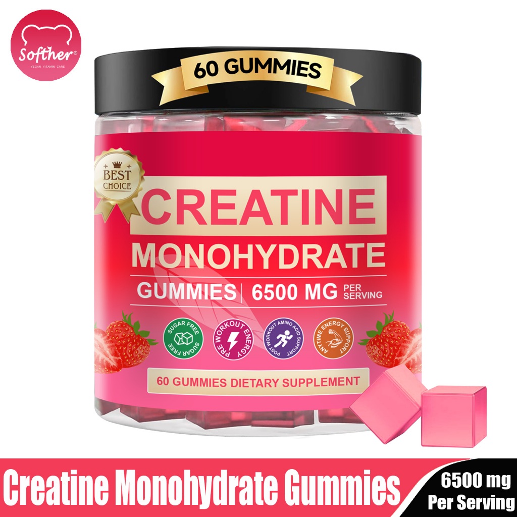 Softher Creatine Monohydrate Gummy Improve Muscle Mass Boost Energy ...