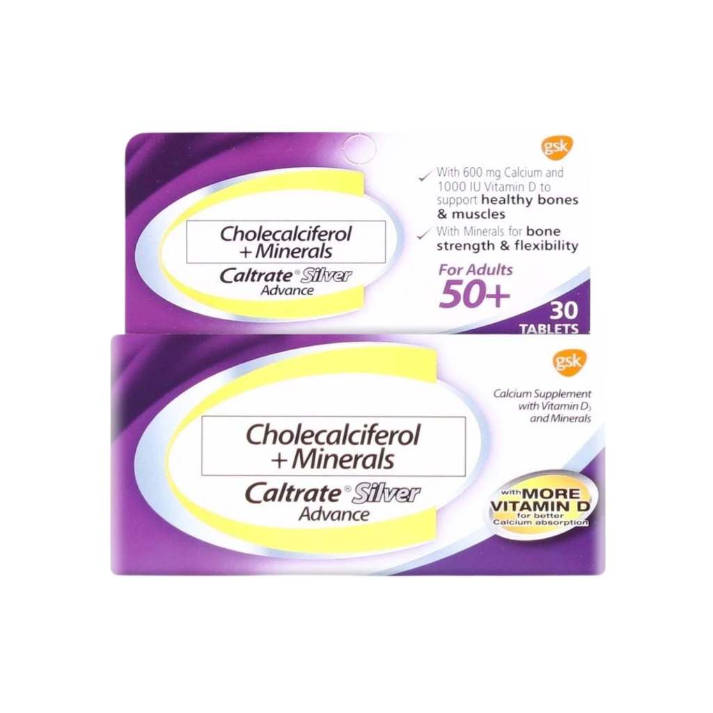 CALTRATE Silver Advance Cholecalciferol + Minerals 30 tablets (For ...