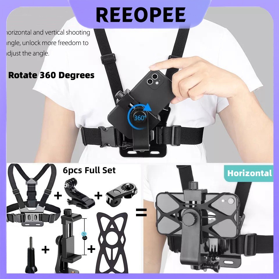 COD Reeopee Chest Mount Holder Body Strap Holder Gopro Action Camera ...