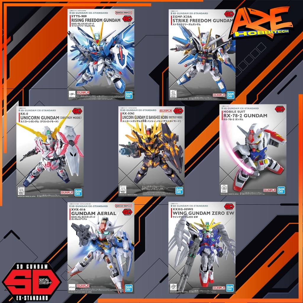 AZE SD EX Aerial, RX 78-2, Unicorn, Bashee Norn, Rising Freedom, Strike ...