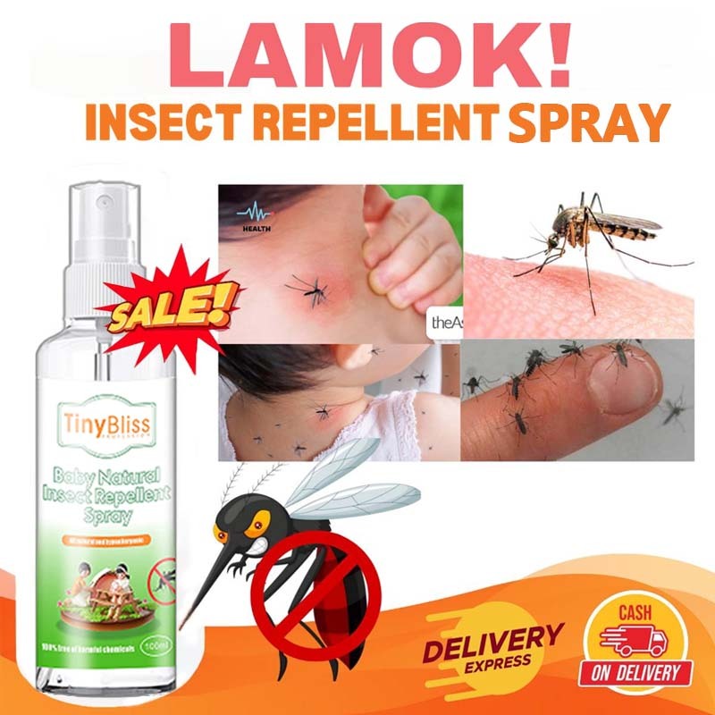 TinyBliss Mosquito Repellent Spray 100mL Natural Mosquito Repellent ...