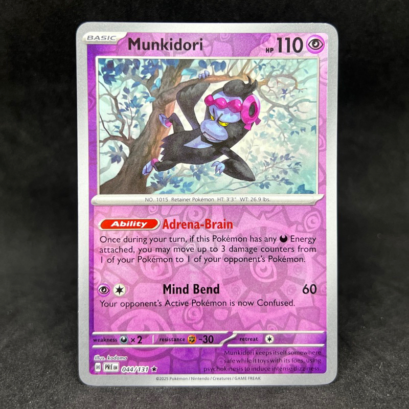 Pokemon TCG Munkidori Holo Rare 044/131 2025 Scarlet & Violet Prismatic Evolutions | Shopee ...
