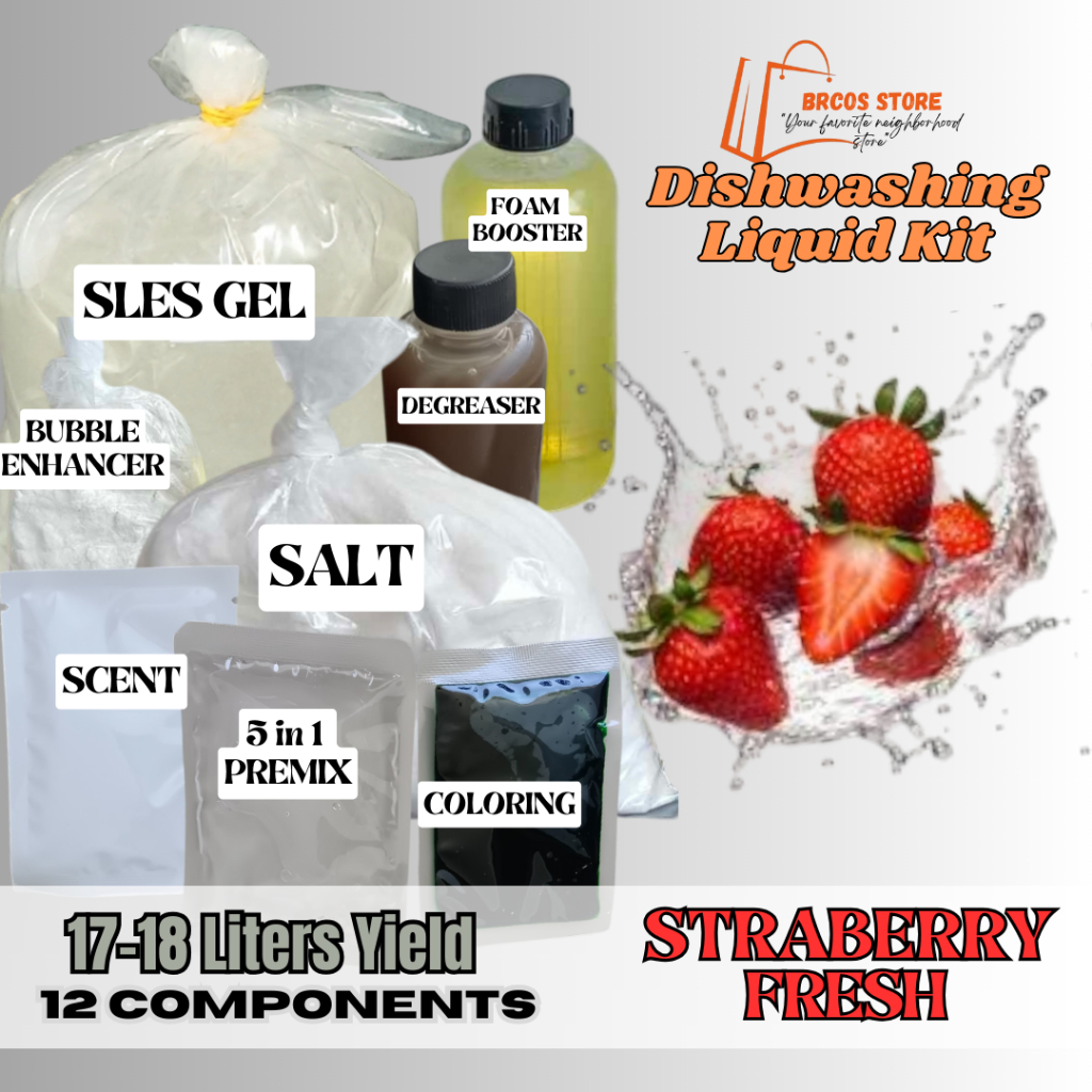 BRCOS DIY Dishwashing liquid Set Kit 17-18 Liters Yield 12 Components ...