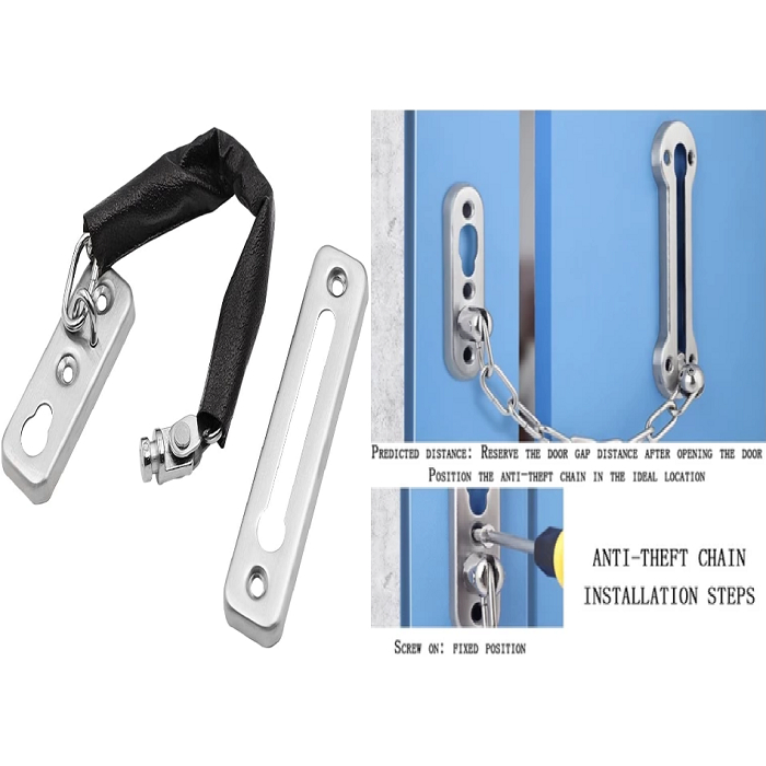 Stainless Steel Door Chain Lock, Secondary Door Lock Security, Front ...