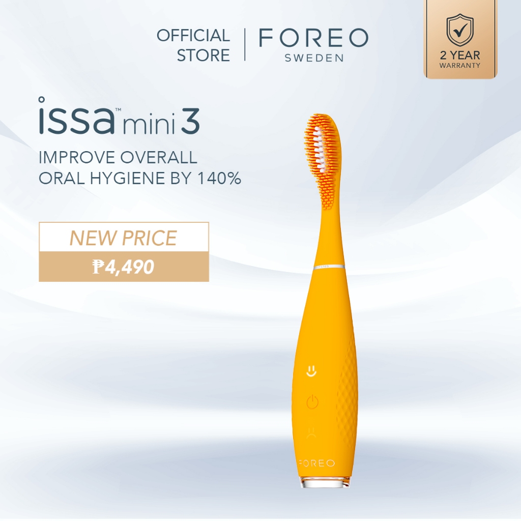 FOREO ISSA Mini 3 Ultra-Hygienic 4-in-1 Silicone Sonic Electric ...