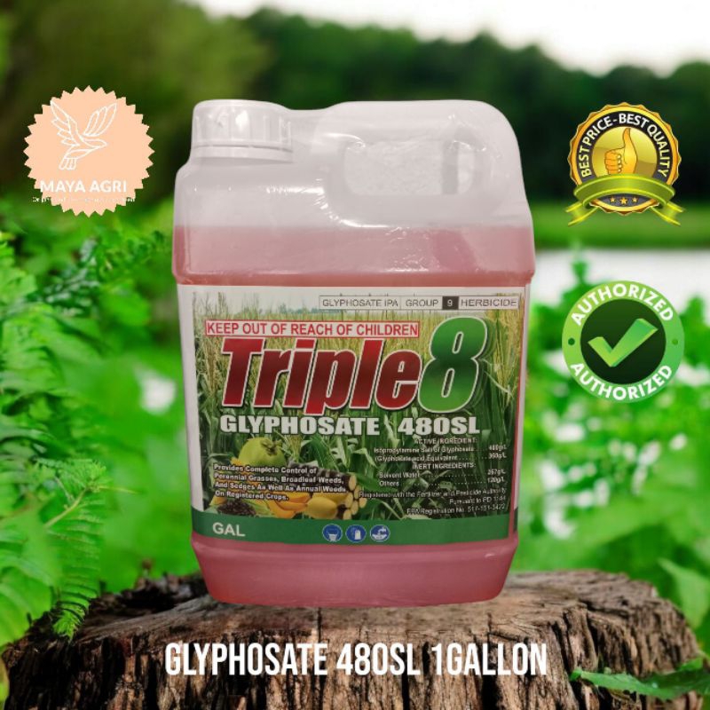 TRIPLE 8 SYSTEMIC HERBICIDE GLYPHOSATE 480SL PANDAMO 1 Gallon- TAGCHEM ...