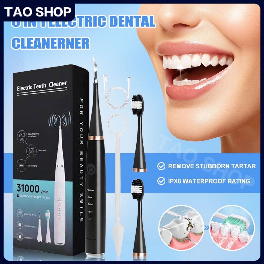 Electric Teeth Cleaner Dental Scaler Teeth Whitening Tartar Removal Tooth Brush Portable Dental ...