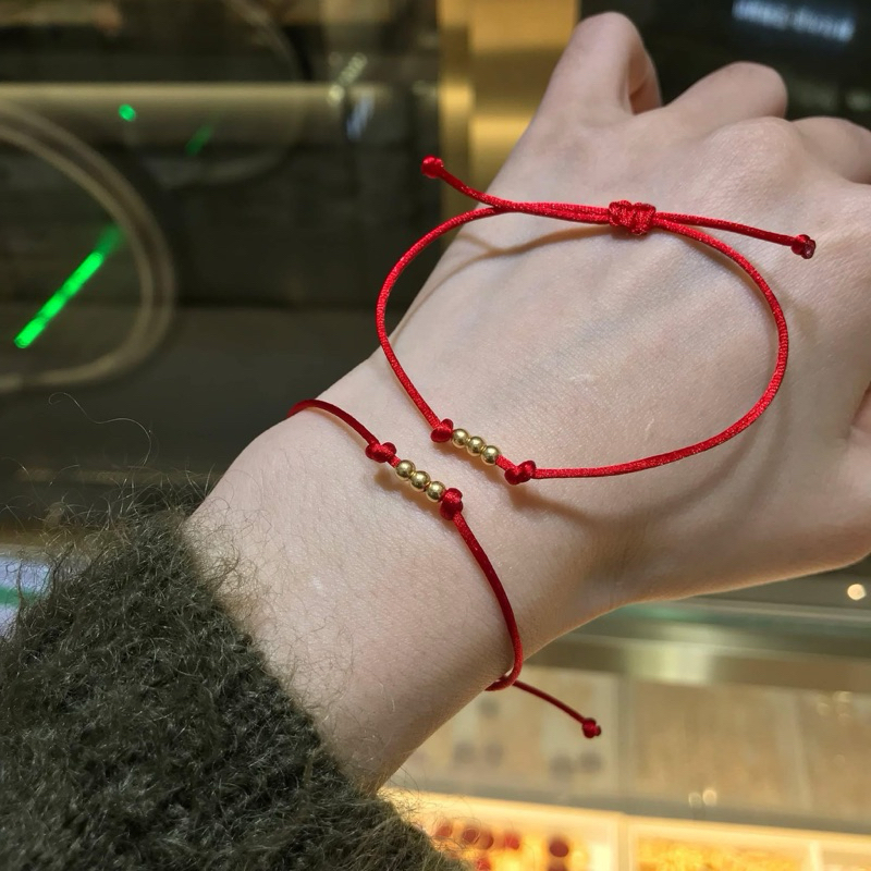 gold18k LUCKY RED STRING BRACELET COUPLE (2pcs) (marengjenn) | Shopee ...