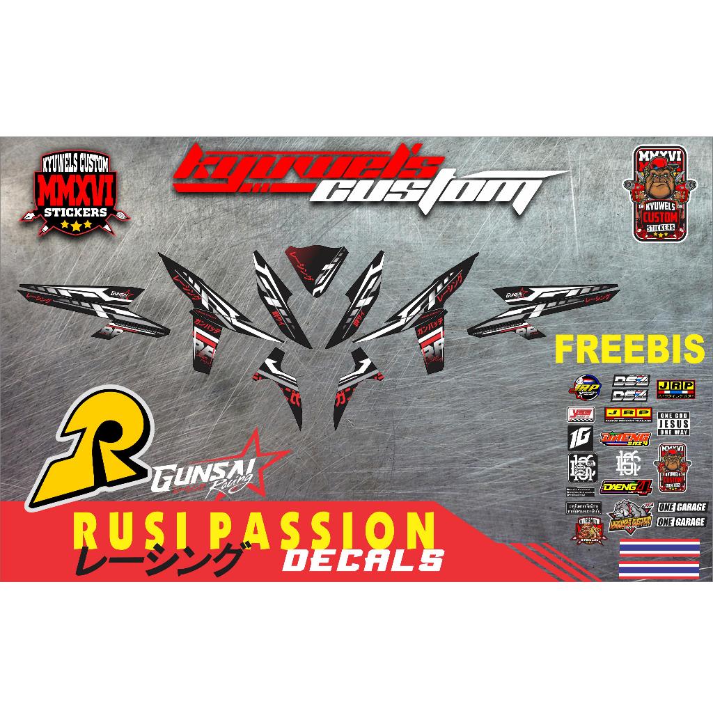 RUSI PASSION GUNSAI TOUGE DECAL STICKER | Shopee Philippines