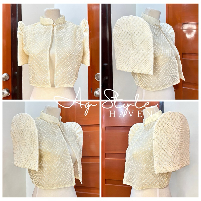 Modern Filipiniana — Bolero | Full Lace Banig | Shopee Philippines