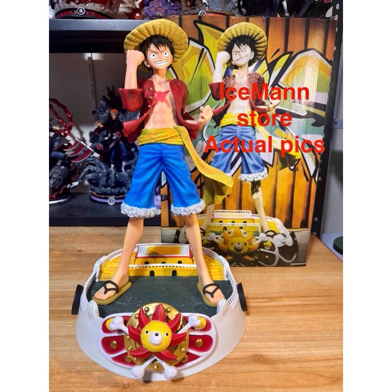 Anime one piece, monkey d luffy action figure, 49cm tall, gk knock off ...