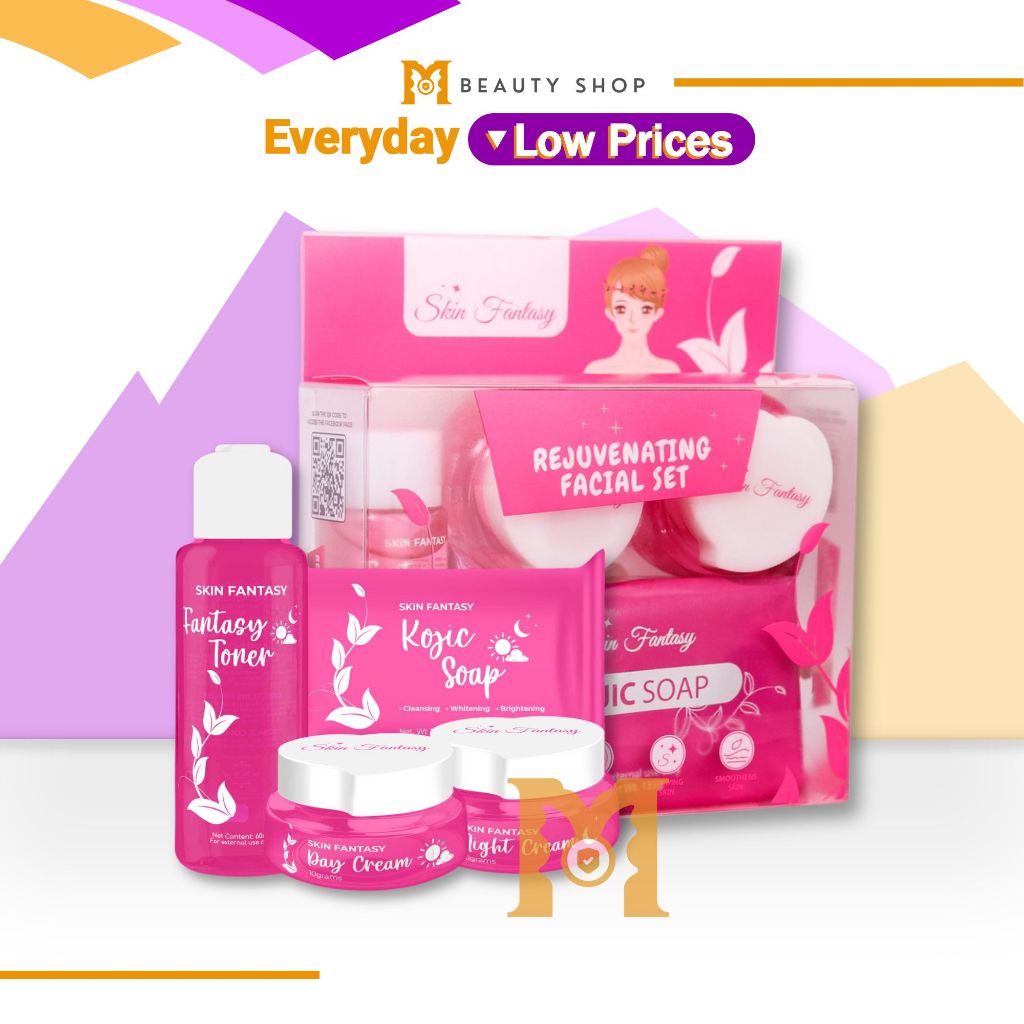 Skin Fantasy Rejuvenating Facial Set Pink 4in1 & Retails | Shopee ...