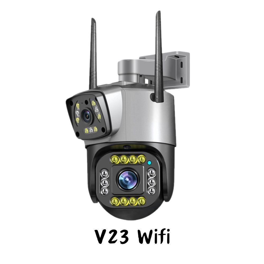 V380 V23 Wifi CCTV Camera 360 Degree dual lens surveillance camera wifi ...
