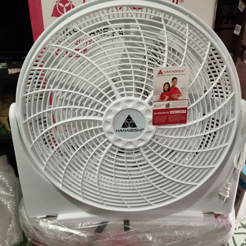 20 inches Hanabishi floor fan Turbo Teal GRAY WHITE Ground Fan Box fan ...