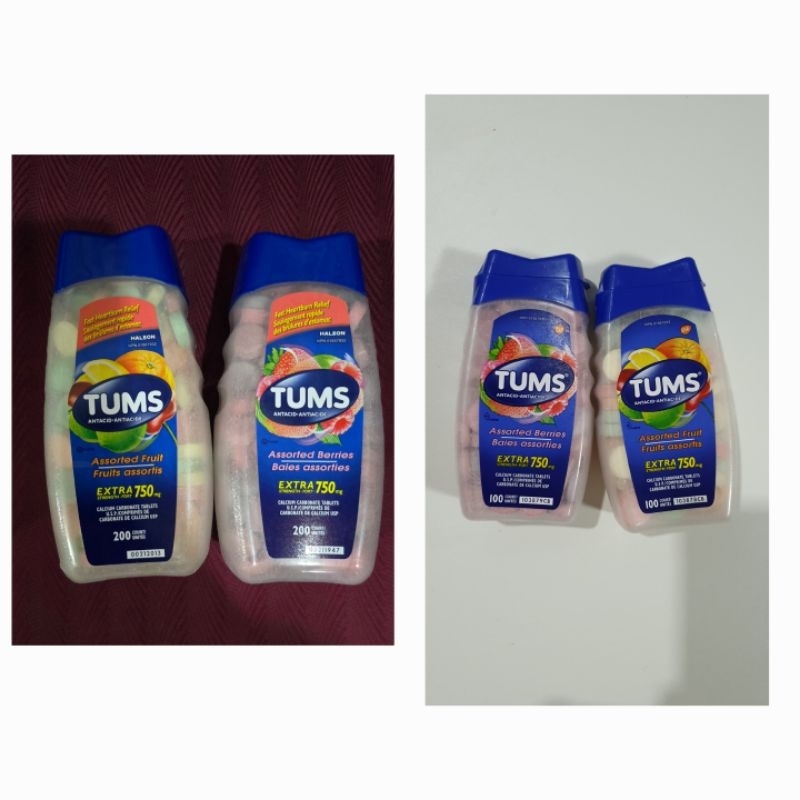 Tums Antacid Assorted Berries or Fruit (100 pcs) and (200 pcs) | Shopee ...