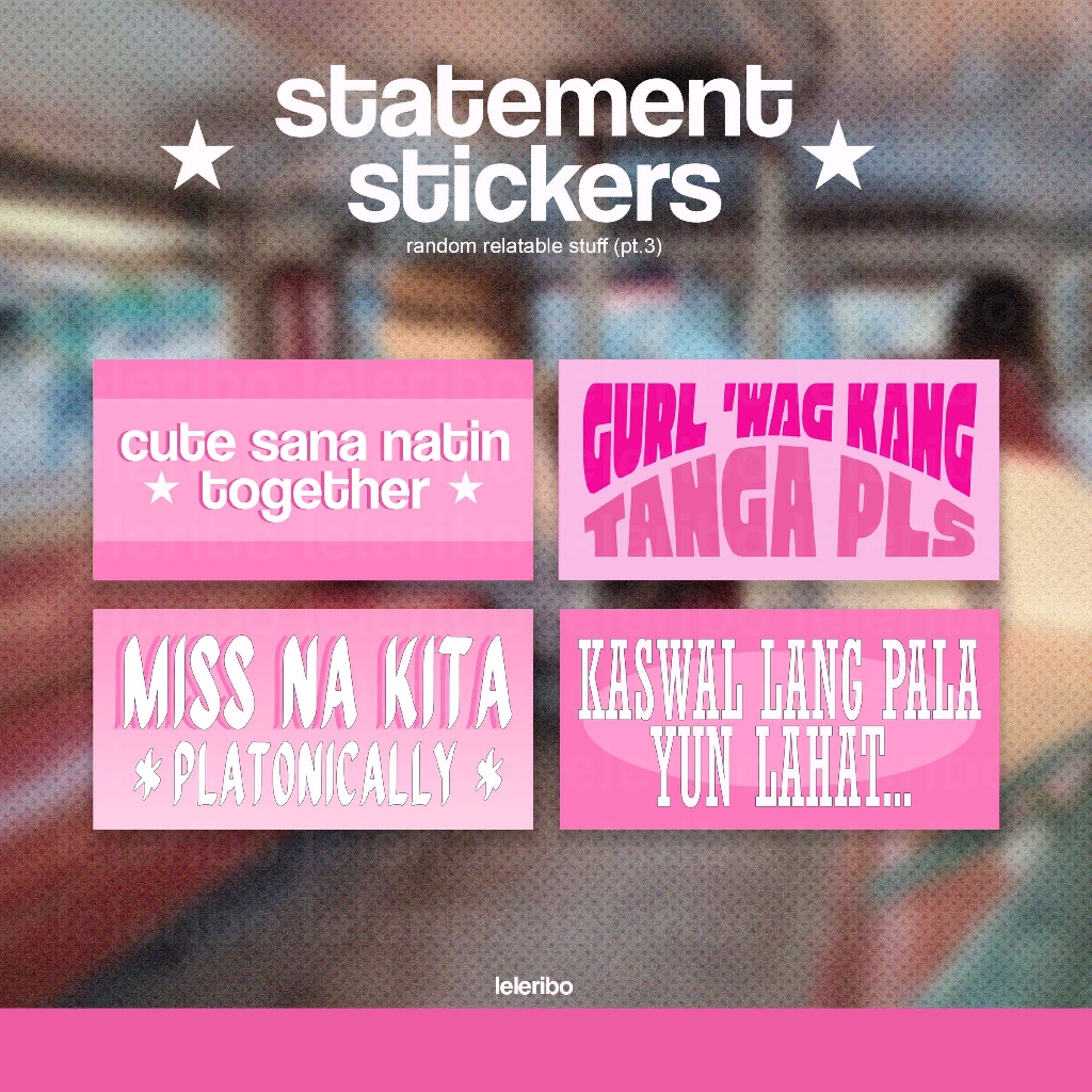 STATEMENT Relatable Stickers by leleribo | Shopee Philippines