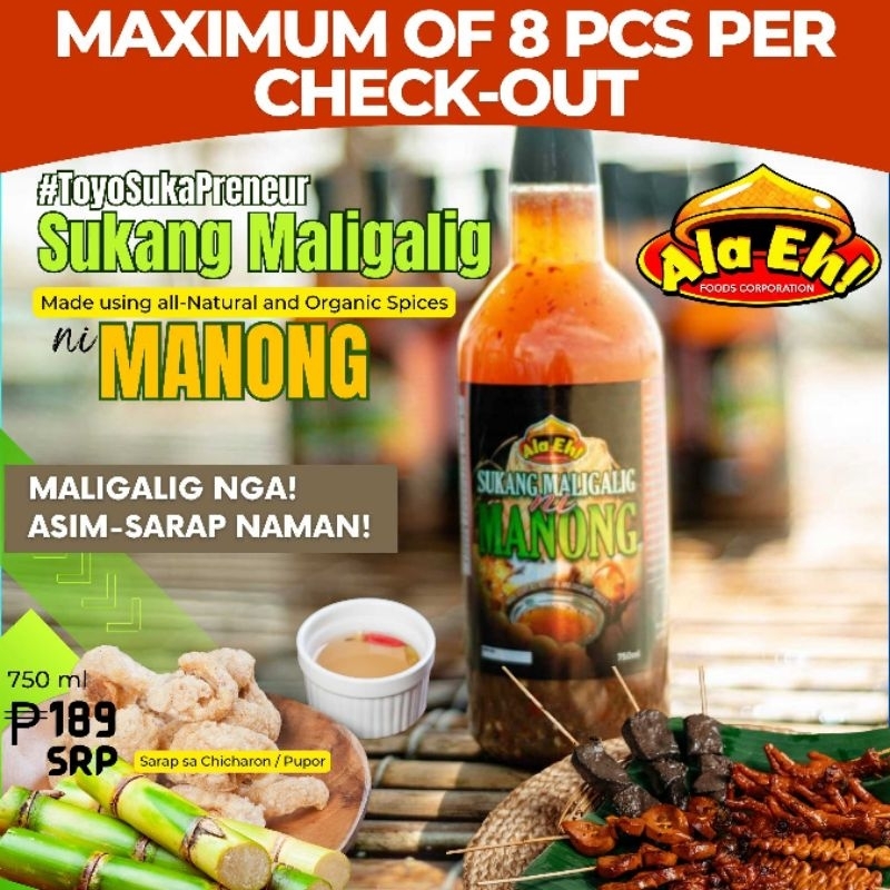 Sukang Maligalig Atchara Ala Eh 750ml | Shopee Philippines