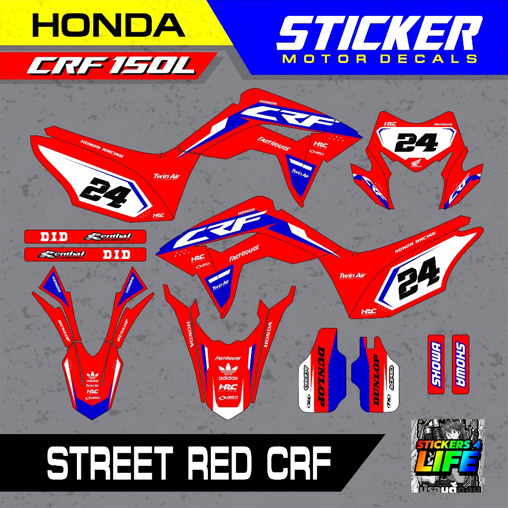 Honda CRF 150 Full Body Sticker Decals Batch 1 (Stickers 4 life ...