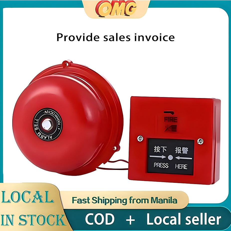 【Free shipping】220vFire Alarm Bell and Pull Switch Bundle Suitable for ...