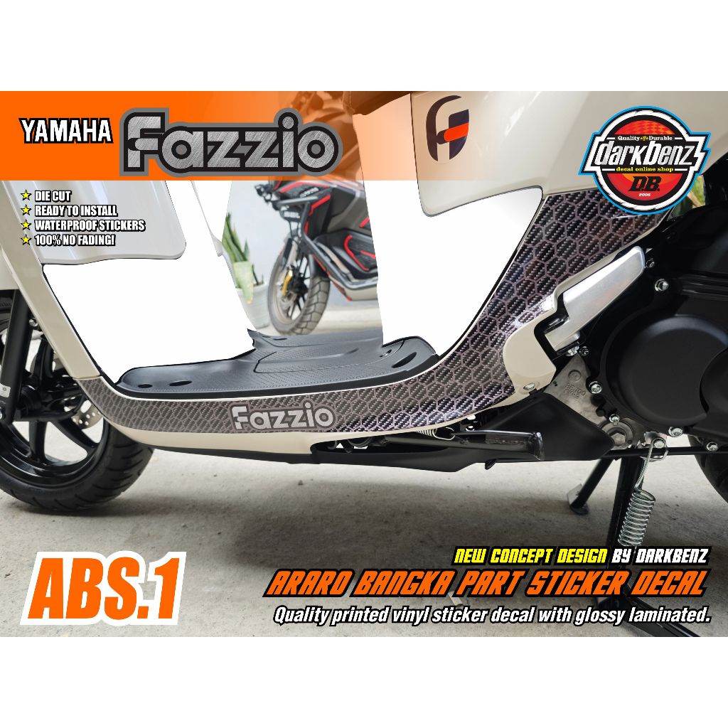 Yamaha Mio Fazzio New Araro Concept Quality Printed Sticker Decals ...