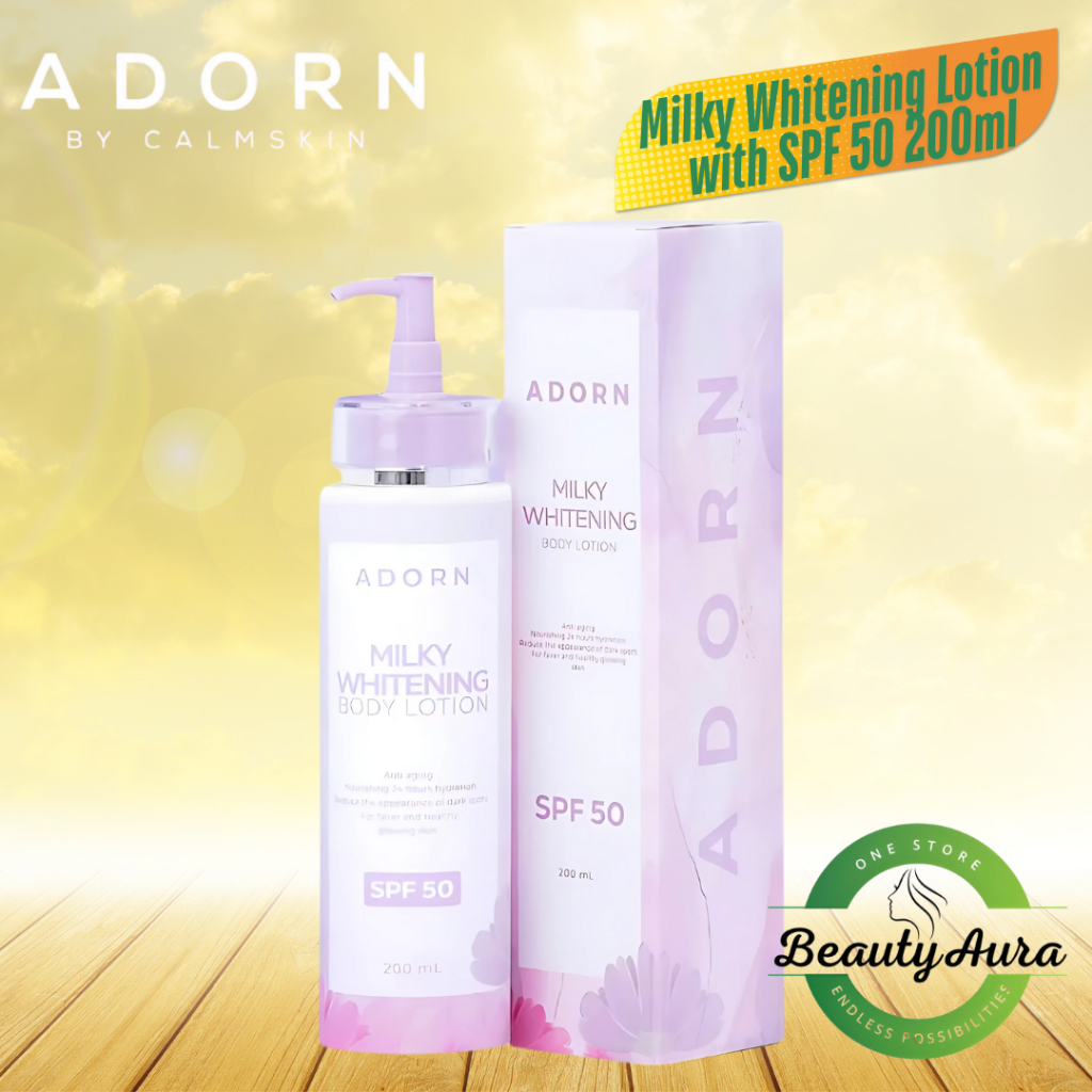 Adorn Milky Whitening Body Lotion SPF50 200mL | Shopee Philippines