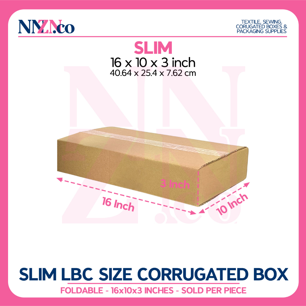 NNZN Slim LBC Express Sizes Corrugated Cargo Shipping Boxes Packaging ...