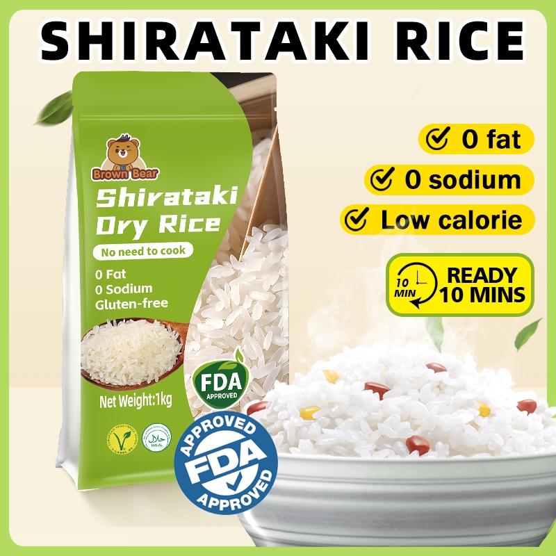 Shirataki Rice 500g/1kg/3kg Low Carb Konjac Rice Shiratake Rice 0 Fat ...