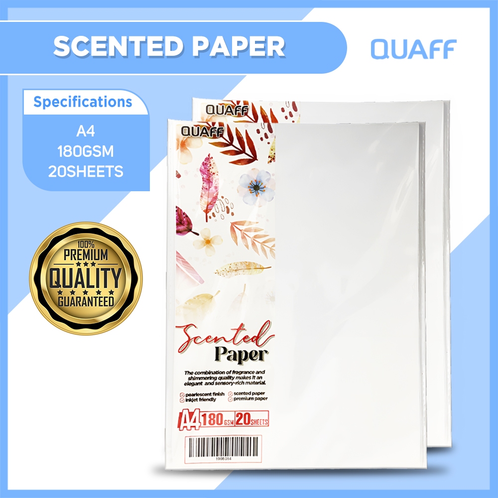 QUAFF Scented Paper 180Gsm A4 Size White (20sheets/pack) | Shopee ...