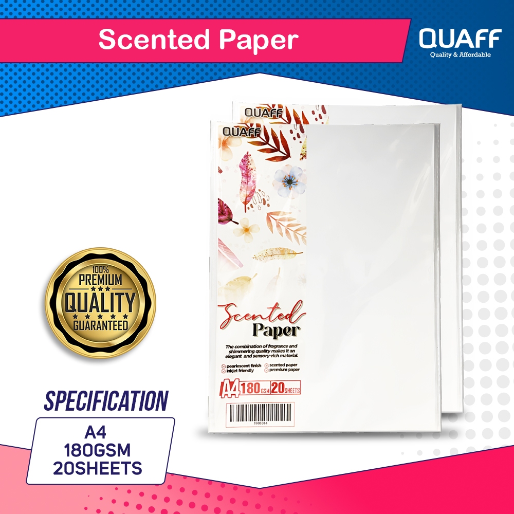 QUAFF Scented Paper 180Gsm A4 White (20sheets/pack) | Shopee Philippines