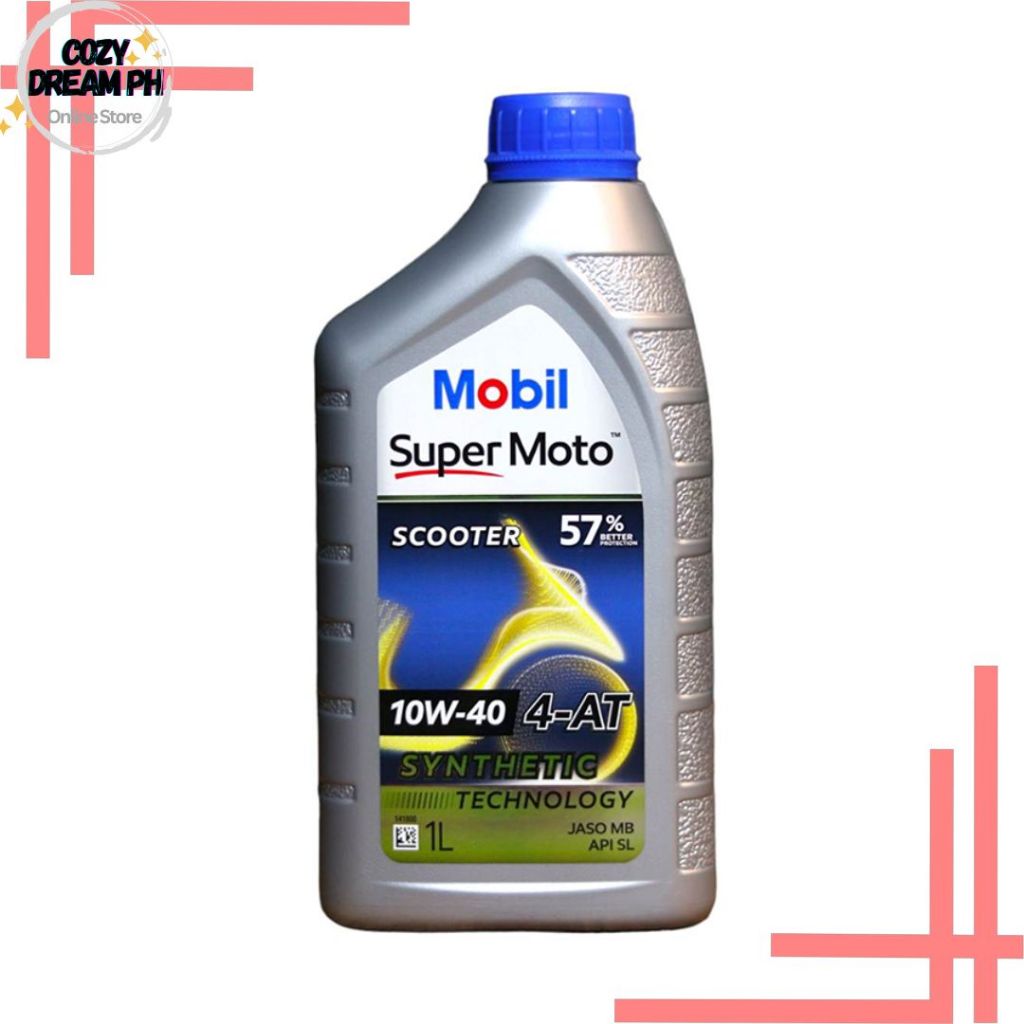 Cozy Dream Ph MOBIL SUPER MOTO 10W-40 SCOOTER Oil-1 LITER | Shopee ...