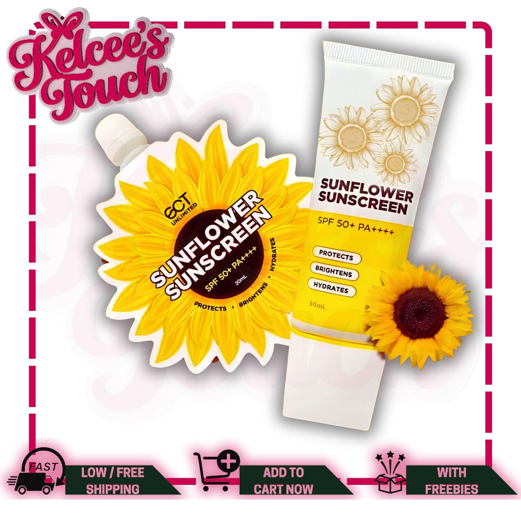 Sct Unlimited Sunflower Sunscreen SPF 50 PA++++ + Freebies | Shopee Philippines