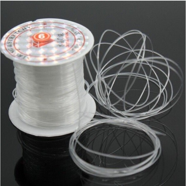 1 Roll 0.2-0.6mm Transparent Fishing Line For Beads Wire Clear Non ...