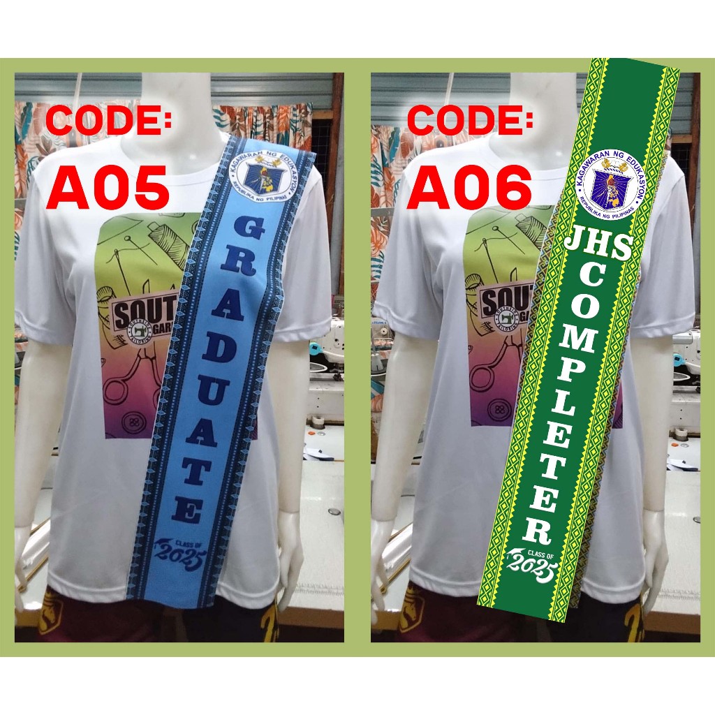 Sablay for Graduation (Sash Type) - Fully Sublimated (Customizable ...