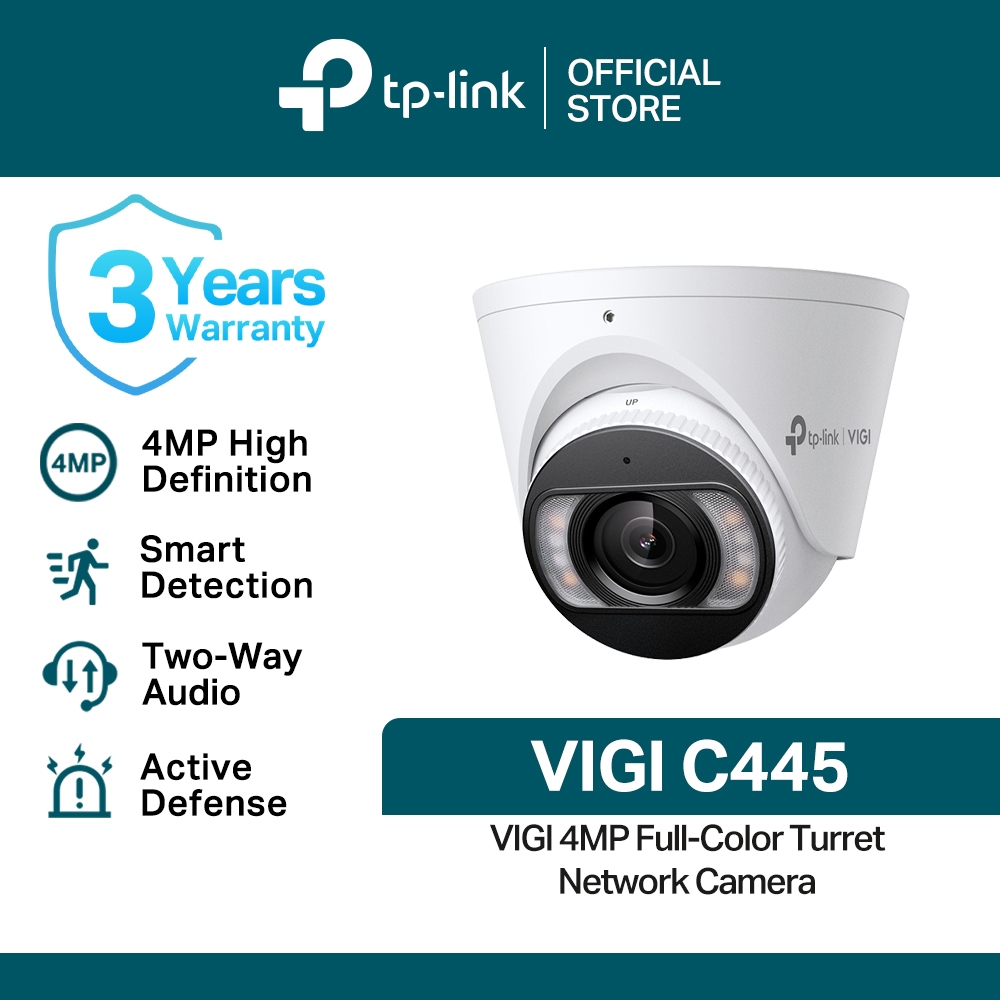 TP-Link | VIGI C445 | Outdoor CCTV | Full-Color | Turret | Network ...