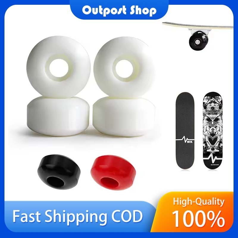 4Pcs Skateboard Wheels 52x32mm 95A PU High Elastic Wheel for Street ...