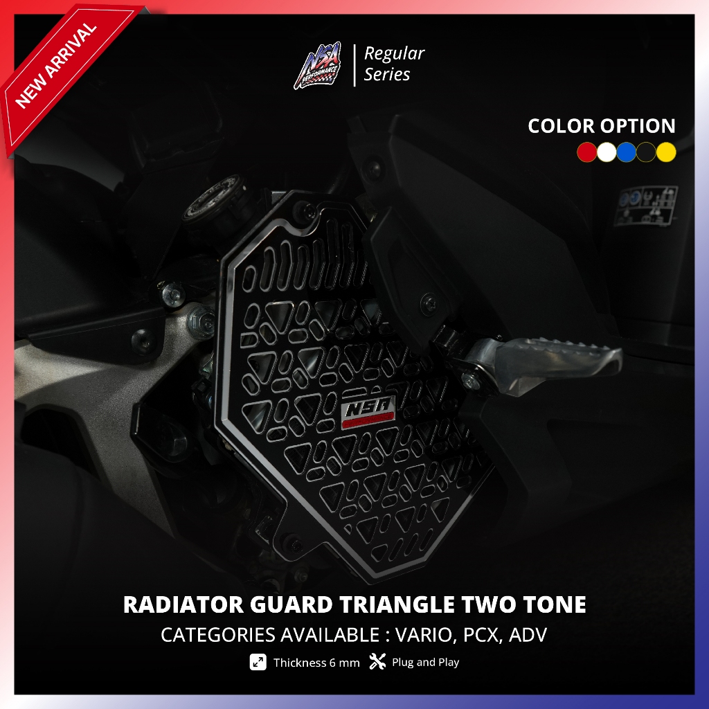 NSA RADIATOR COVER TRIANGLE [PCX160/VARIO 160/ADV 160/STYLO160 ...