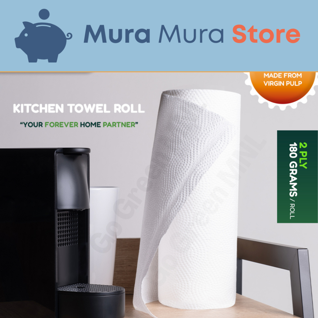 GOGREENMNL. Kitchen Towel Tissue Paper Roll 2-Ply 180grams | Shopee ...