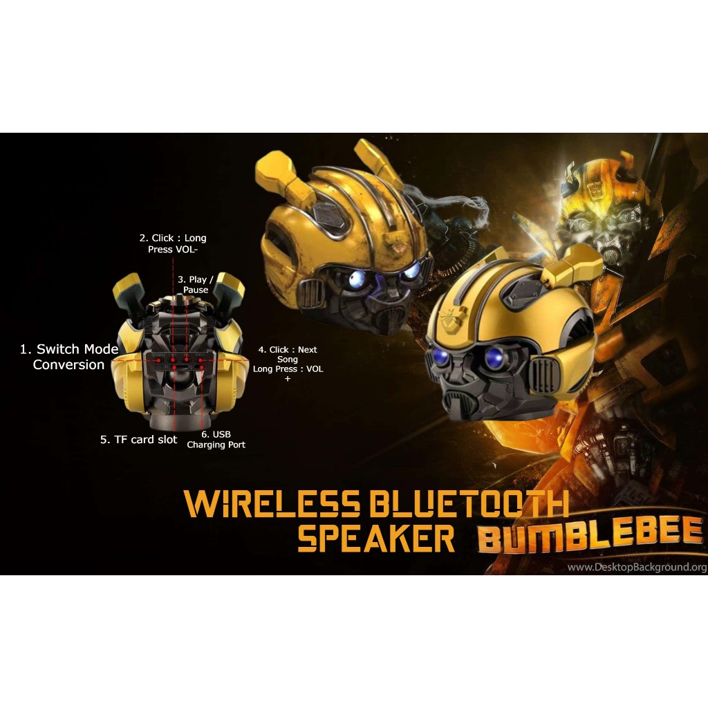 Portable BUMBLEBEE, IRON MAN Rechargeable Subwoofer Wireless Bluetooth Speaker | Shopee Philippines